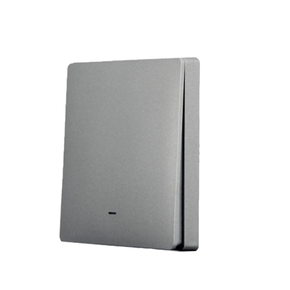 SmartWise Wall Switch Front Panel Grey 1-Gang - RoboMaterial