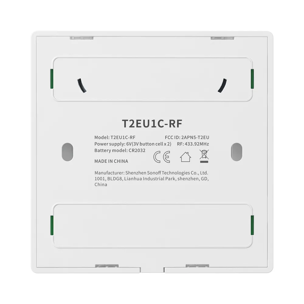 SONOFF T2 EU 3C RF (86 Type) RF 433MHz Wireless Wall Panel, 3 gang ...